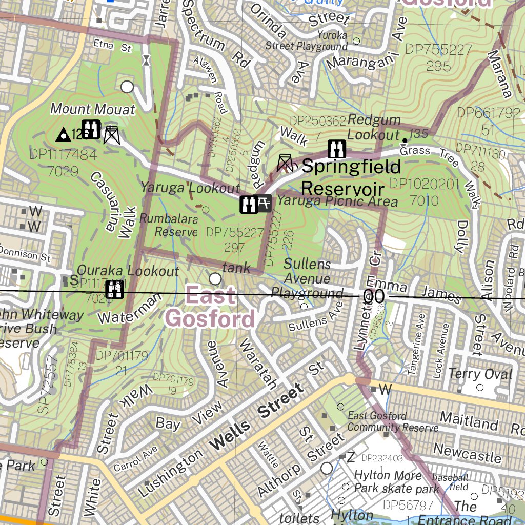 Gosford 9131-2S Map by NSW Government Spatial Services | Avenza Maps