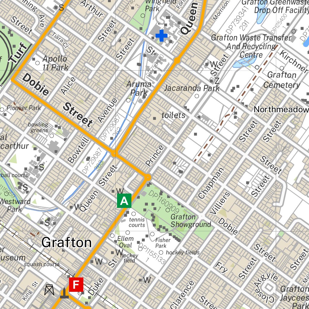 Grafton 9438-1S Map by NSW Government Spatial Services | Avenza Maps