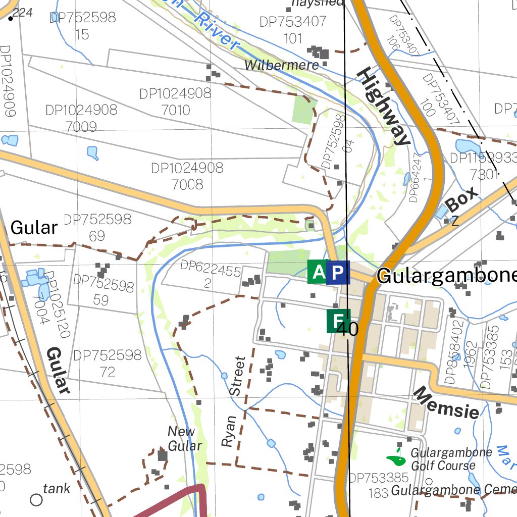 Gulargambone 8535-S Map by NSW Government Spatial Services | Avenza Maps