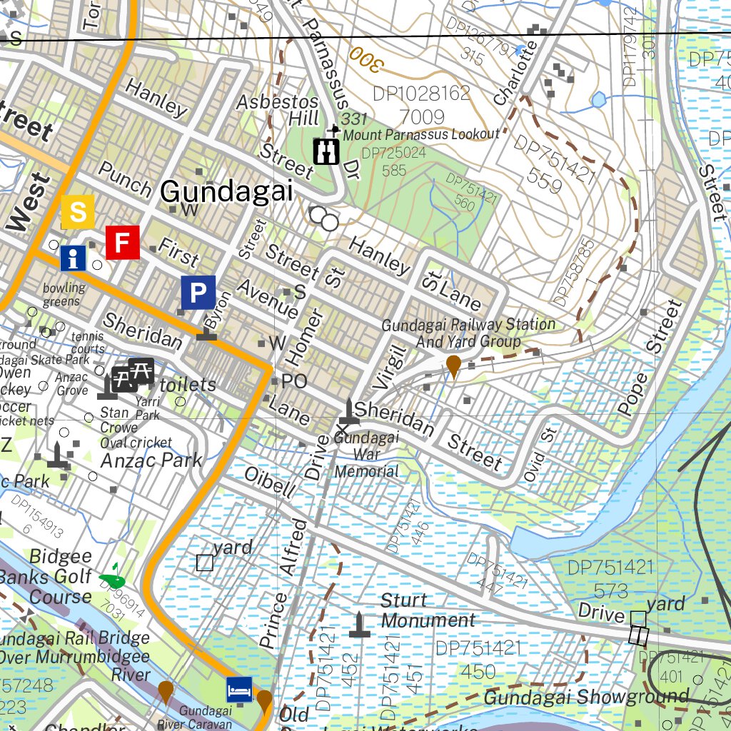 Gundagai 8527-4N Map by NSW Government Spatial Services | Avenza Maps