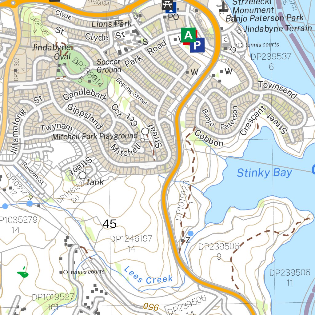 Jindabyne 8625-3S Map by NSW Government Spatial Services | Avenza Maps