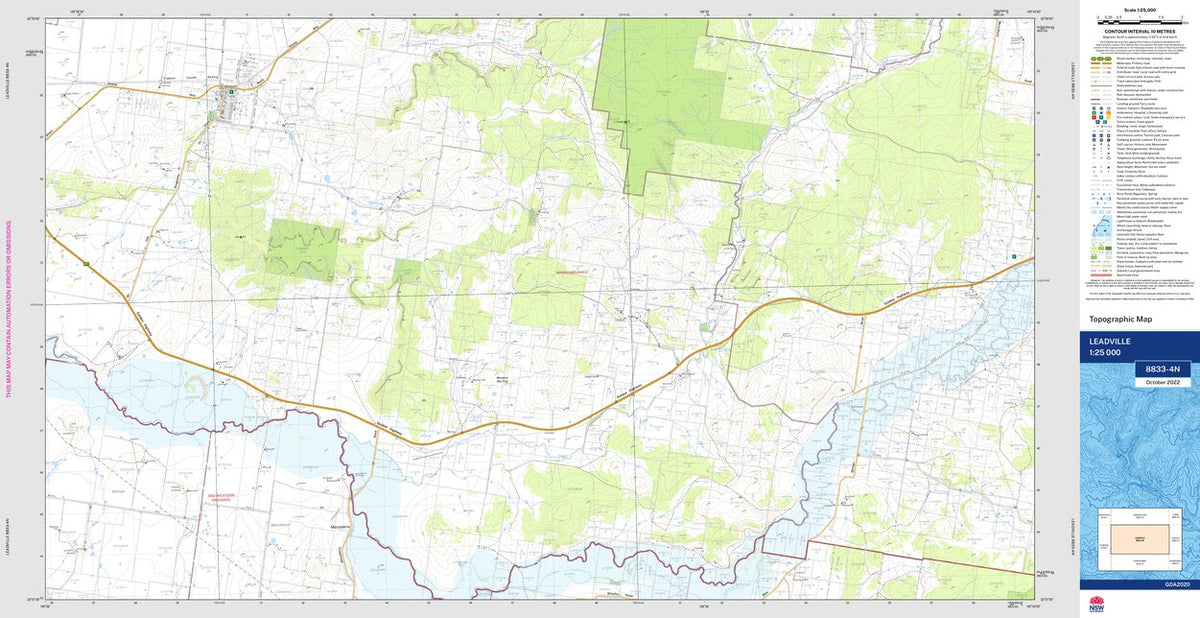 Leadville 8833-4N Map by NSW Government Spatial Services | Avenza Maps