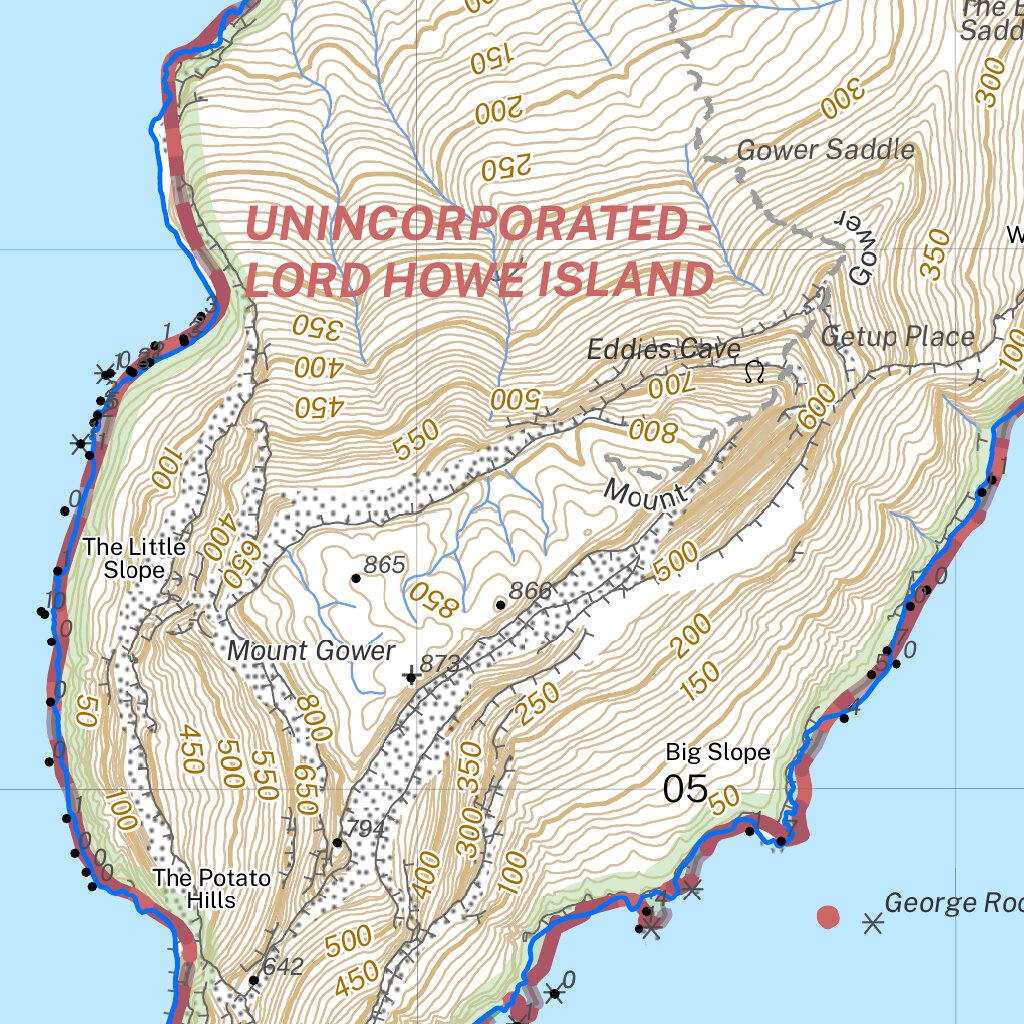 Lord Howe Island 0734-4N Map by NSW Government Spatial Services ...