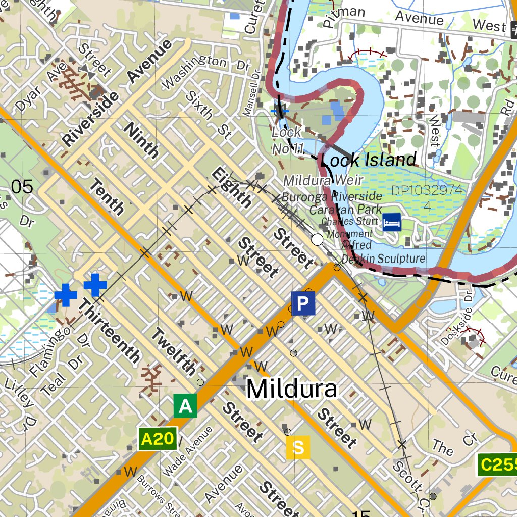 Mildura 7329-N Map by NSW Government Spatial Services | Avenza Maps