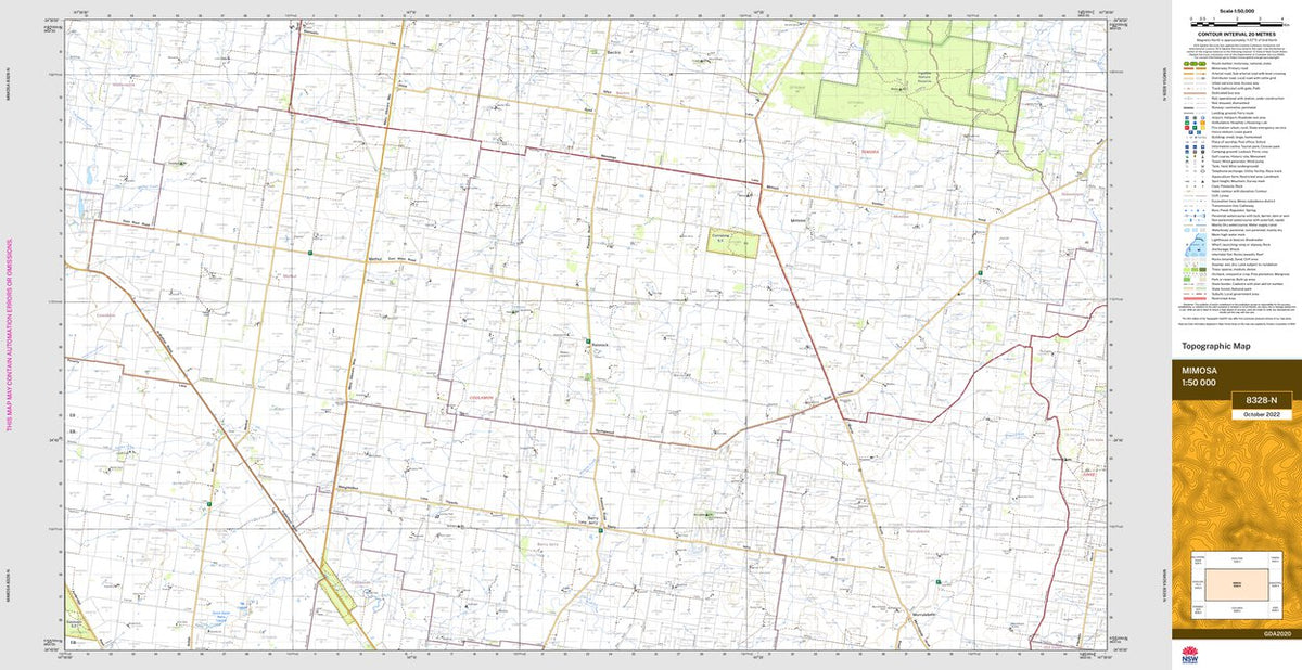 Mimosa 8328-N Map by NSW Government Spatial Services | Avenza Maps