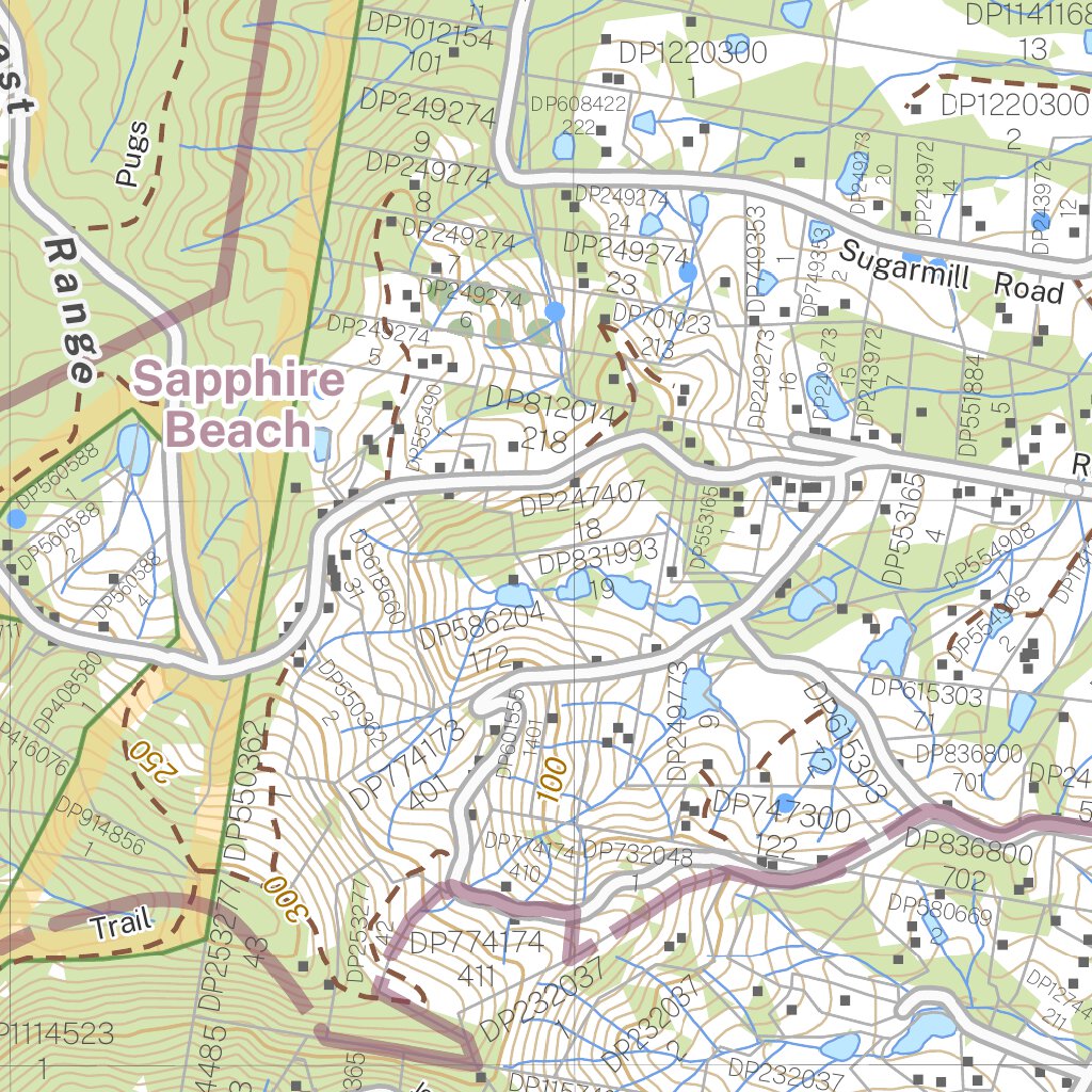 Moonee Beach 9537-4S Map by NSW Government Spatial Services | Avenza Maps