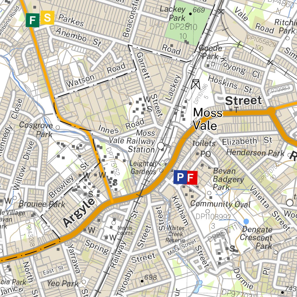 Moss Vale 8928-1N Map by NSW Government Spatial Services | Avenza Maps