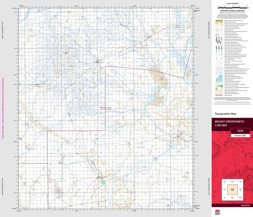 Mount Arrowsmith 7237 Map by NSW Government Spatial Services | Avenza Maps