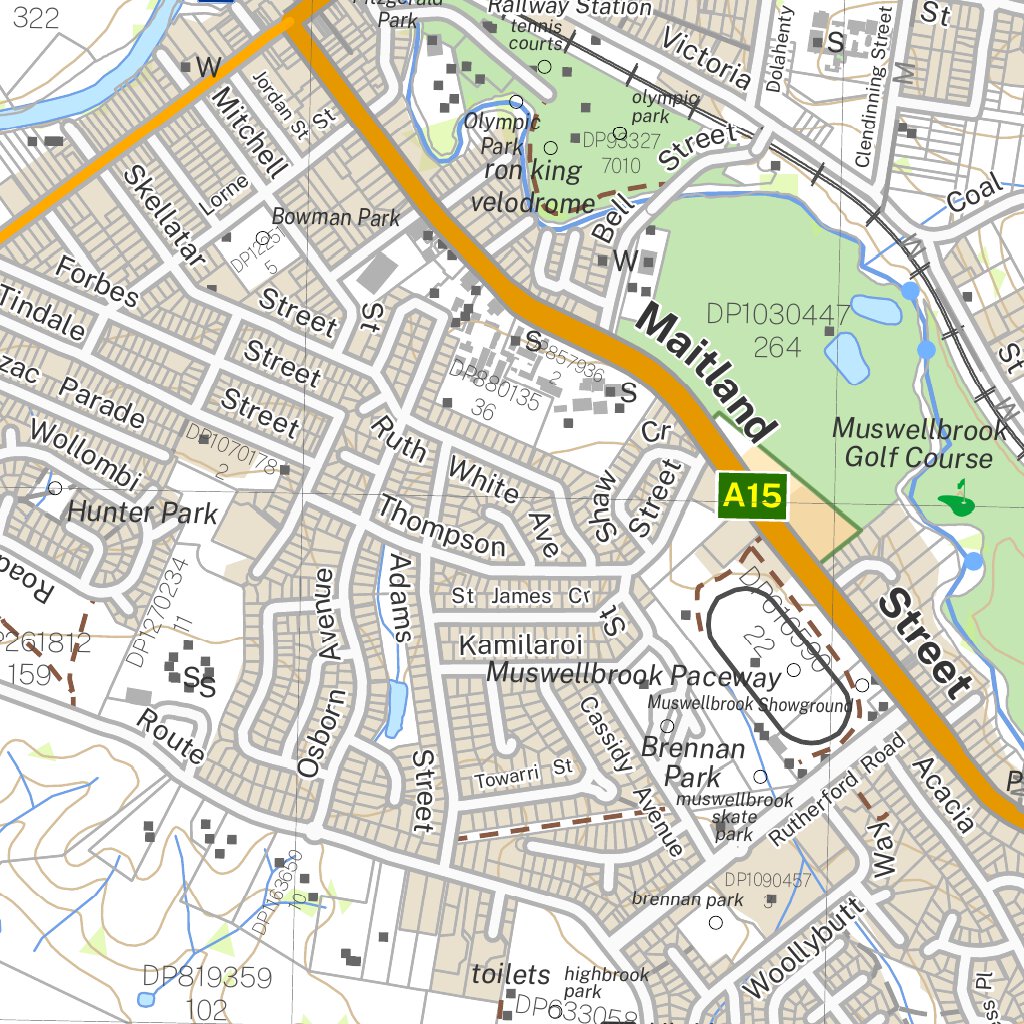 Muswellbrook 9033-2N Map by NSW Government Spatial Services | Avenza Maps
