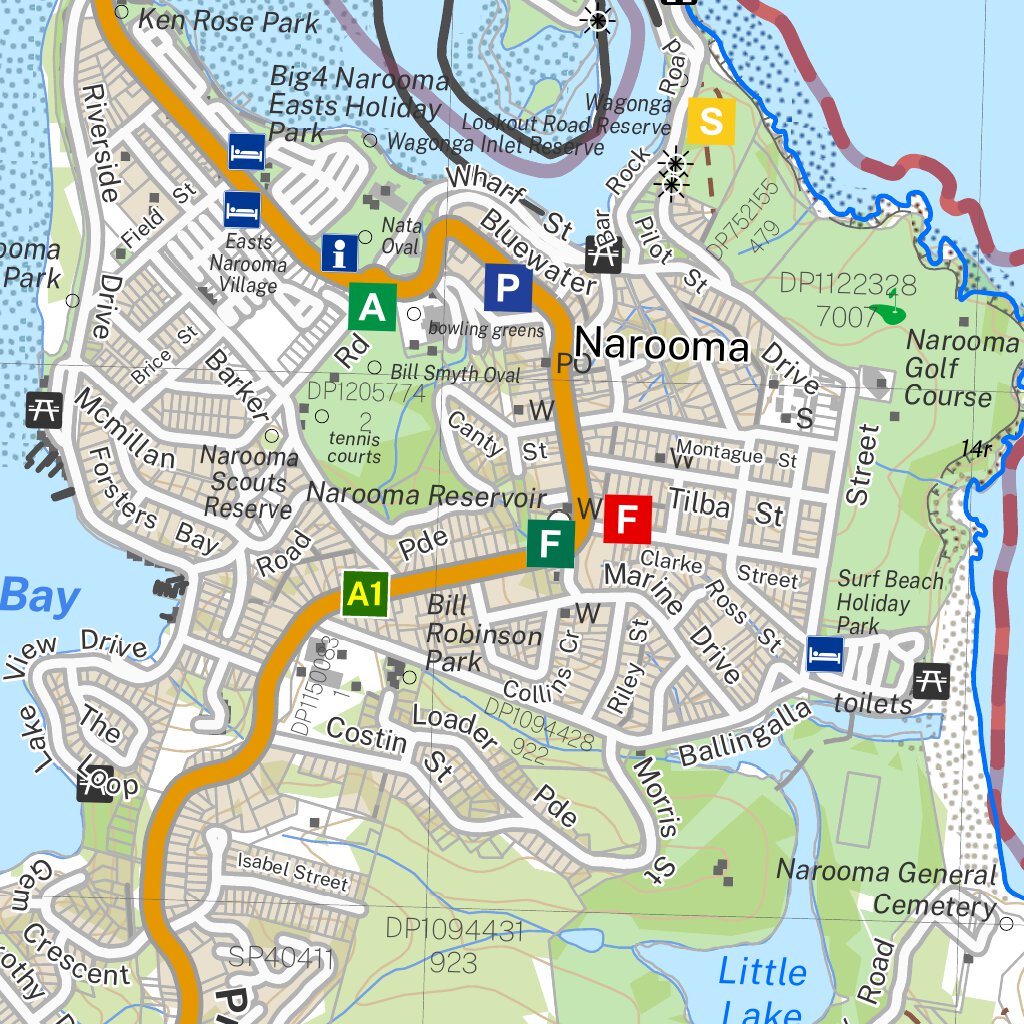 Narooma 8925-4S Map by NSW Government Spatial Services | Avenza Maps