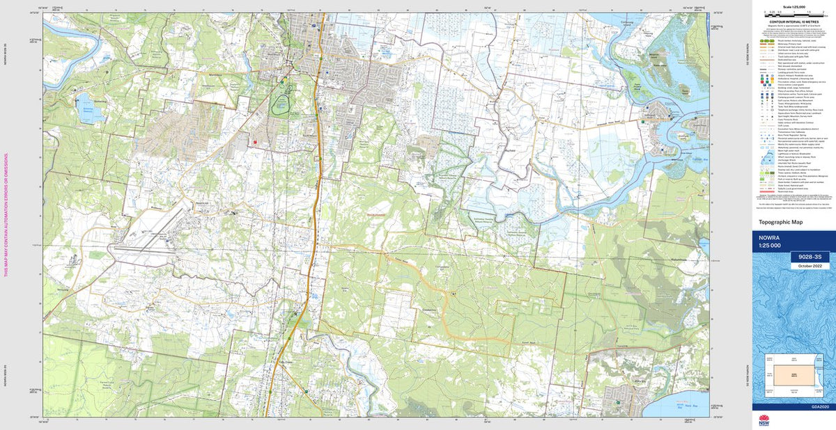 Nowra 9028-3S Map by NSW Government Spatial Services | Avenza Maps