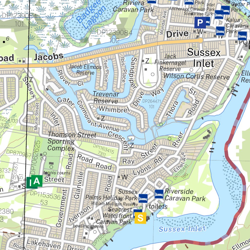 Sussex Inlet 9027-4S Map by NSW Government Spatial Services | Avenza Maps