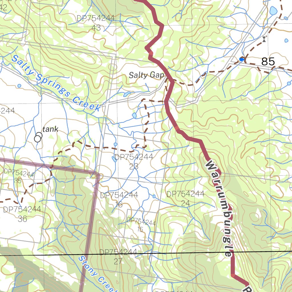 Tenandra 8635-N Map by NSW Government Spatial Services | Avenza Maps