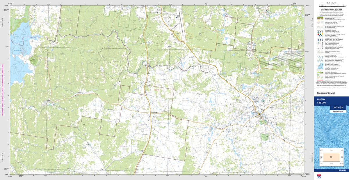 Tingha 9138-3S Map by NSW Government Spatial Services | Avenza Maps