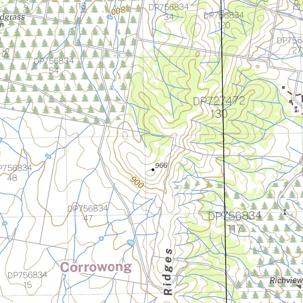 Tombong 8624-S Map by NSW Government Spatial Services | Avenza Maps