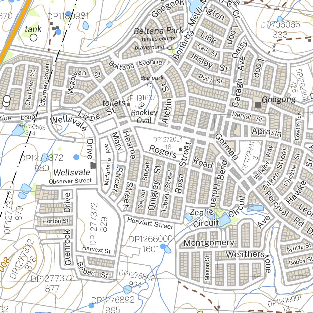 Tuggeranong 8727-3S Map by NSW Government Spatial Services | Avenza Maps