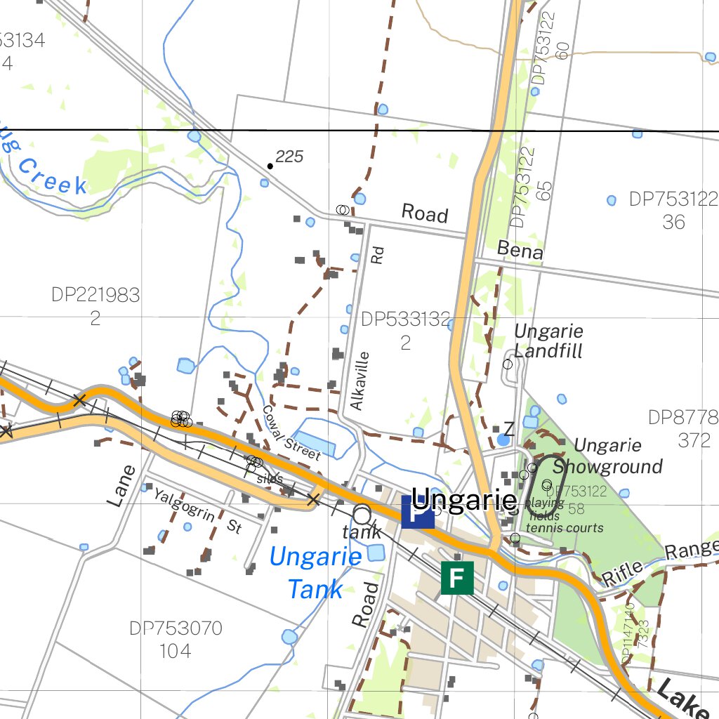 Ungarie 8230-N Map by NSW Government Spatial Services | Avenza Maps