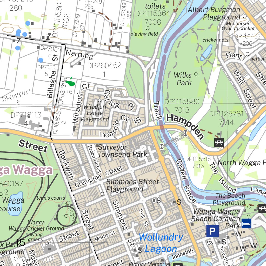 Wagga Wagga 8327-1N Map by NSW Government Spatial Services | Avenza Maps