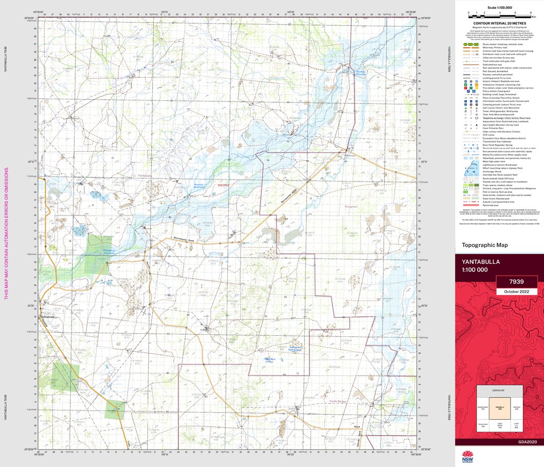Yantabulla 7939 Map by NSW Government Spatial Services | Avenza Maps