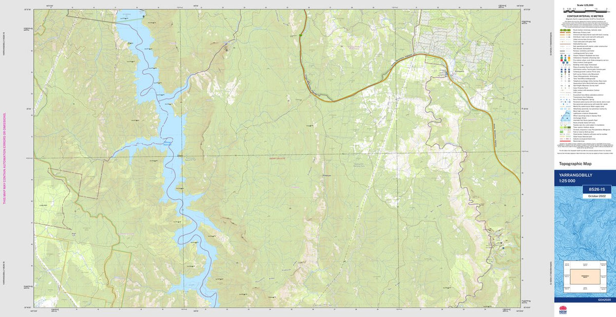 Yarrangobilly 8526-1S Map by NSW Government Spatial Services | Avenza Maps
