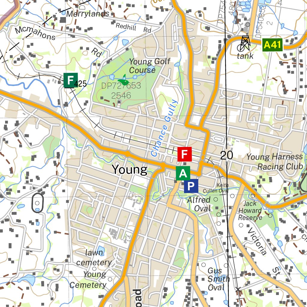 Young 8529-S Map by NSW Government Spatial Services | Avenza Maps