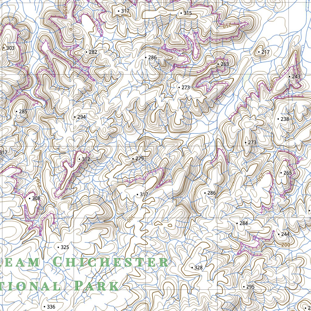 2355-S PYTHON POOL & MOUNT MONTAGU Map by nswtopo | Avenza Maps