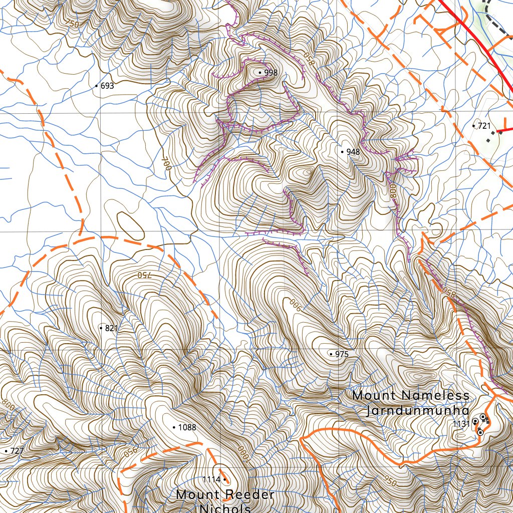2452-N MOUNT LIONEL & TOM PRICE Map by nswtopo | Avenza Maps