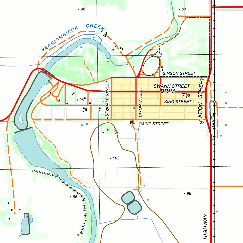 7325-1-N BRIM NORTH Map by nswtopo | Avenza Maps
