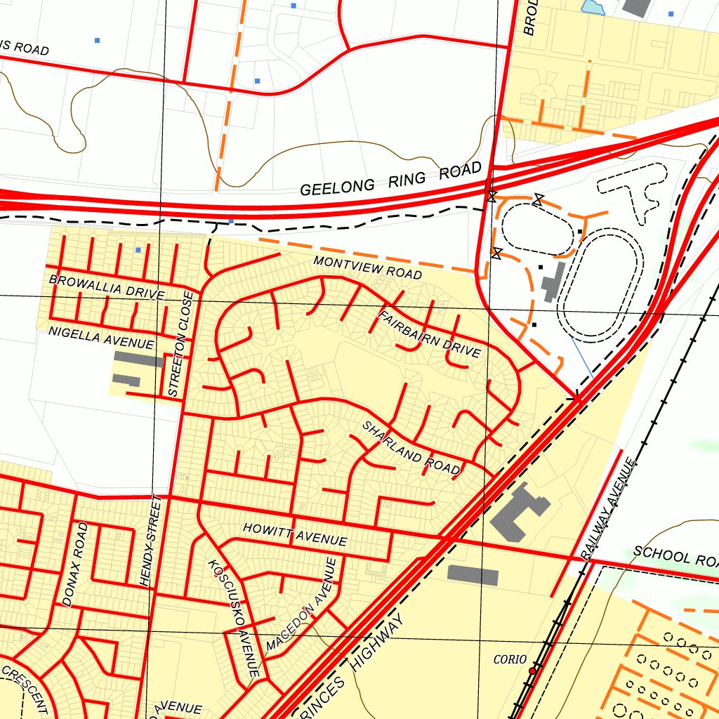7721-1-N GEELONG NORTH Map by nswtopo | Avenza Maps