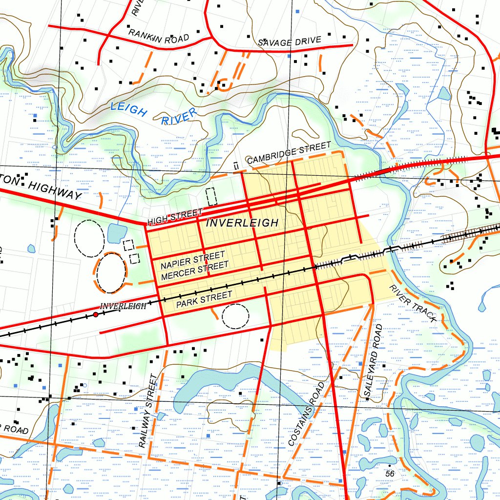 7721-4-N INVERLEIGH NORTH Map by nswtopo | Avenza Maps