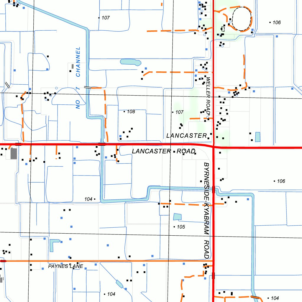 7925-3-N KYABRAM NORTH Map by nswtopo | Avenza Maps
