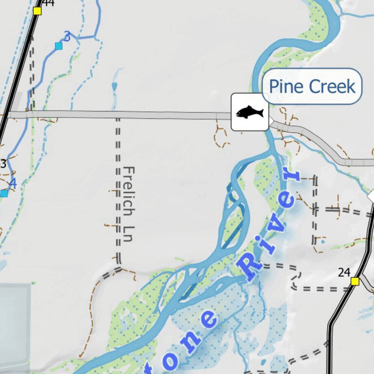Paradise Valley Spring Creeks Map by Off The Grid Maps | Avenza Maps