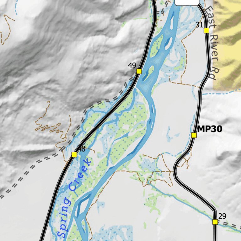 Paradise Valley Spring Creeks Map by Off The Grid Maps | Avenza Maps