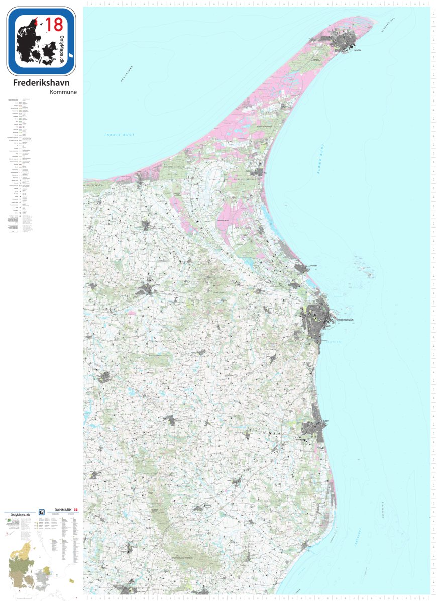 18_Frederikshavn_kommune_DK Map by OnlyMaps.dk | Avenza Maps