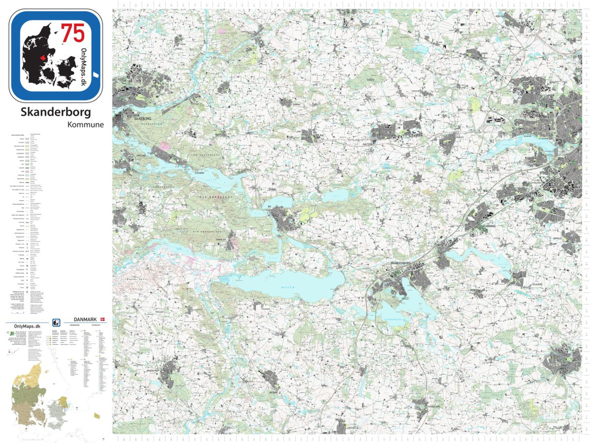 75_Skanderborg_kommune_DK Map by OnlyMaps.dk | Avenza Maps