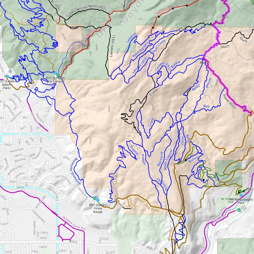 Utah Valley Hike and Bike Trails Map by Orbital View, Inc. | Avenza Maps