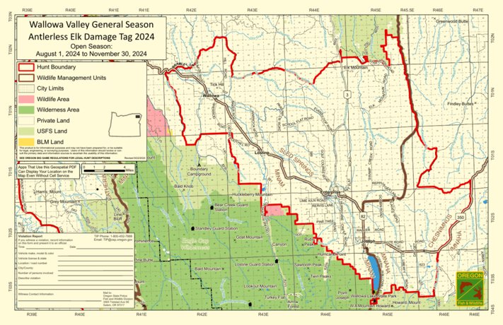 [GSAEDT] Wallowa Valley Map by Oregon Department of Fish and Wildlife ...
