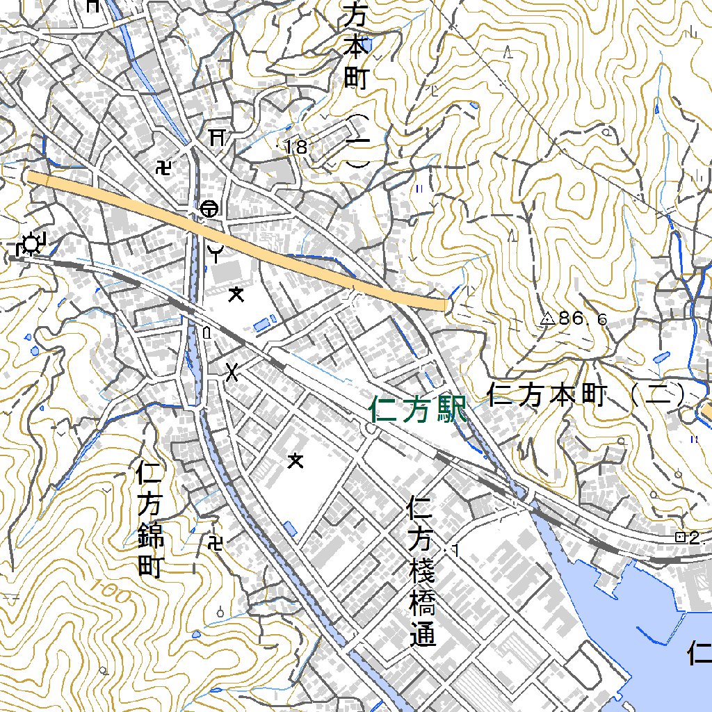 513225 仁方 （にがた Nigata）, 地形図 Map by Pacific Spatial Solutions, Inc ...