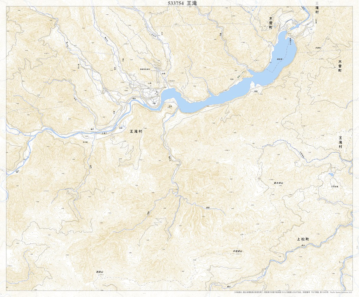 533754 王滝 （おおたき Otaki）, 地形図 Map by Pacific Spatial Solutions, Inc ...