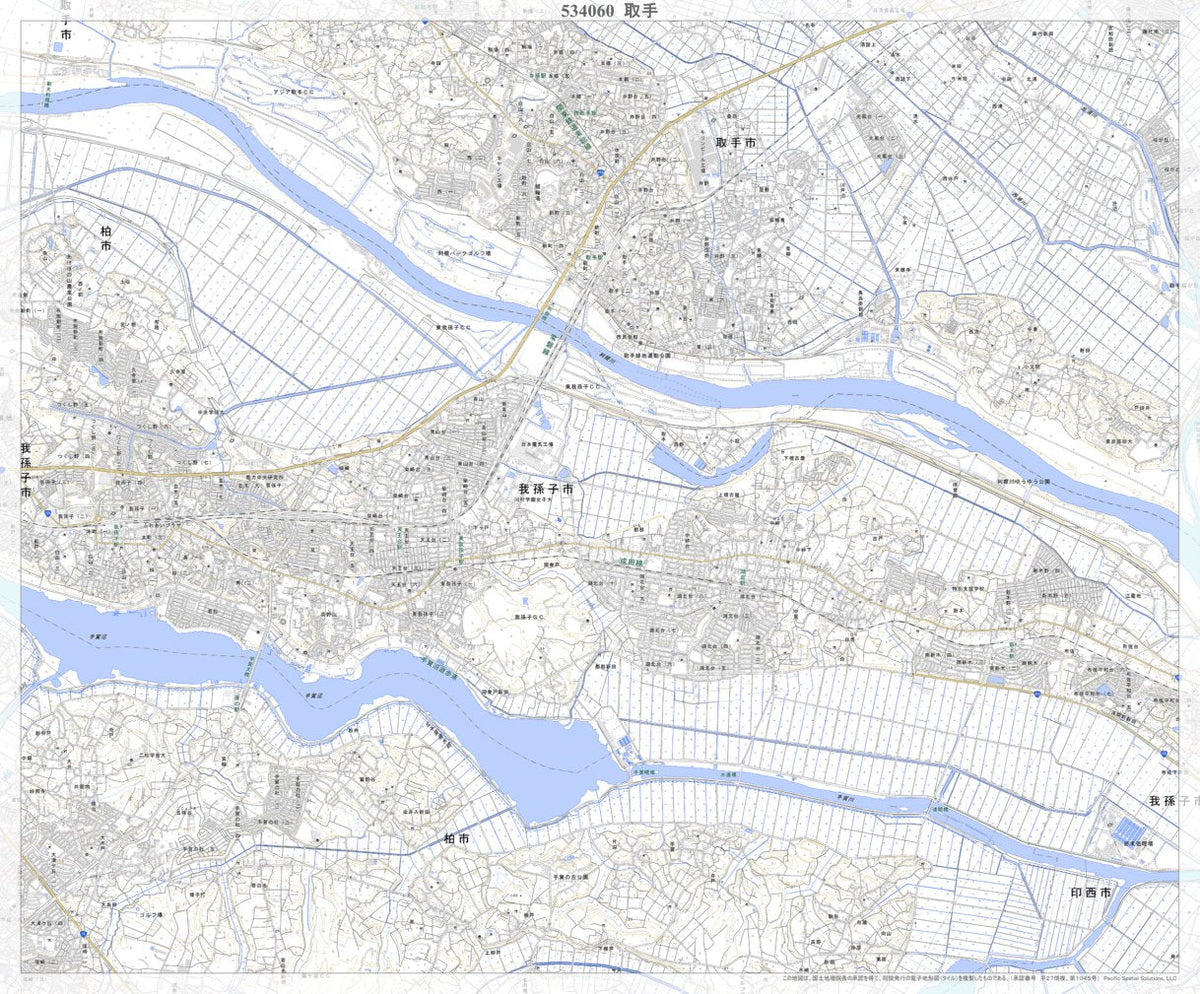 534060 取手（とりで Toride）, 地形図 Map by Pacific Spatial Solutions, Inc ...