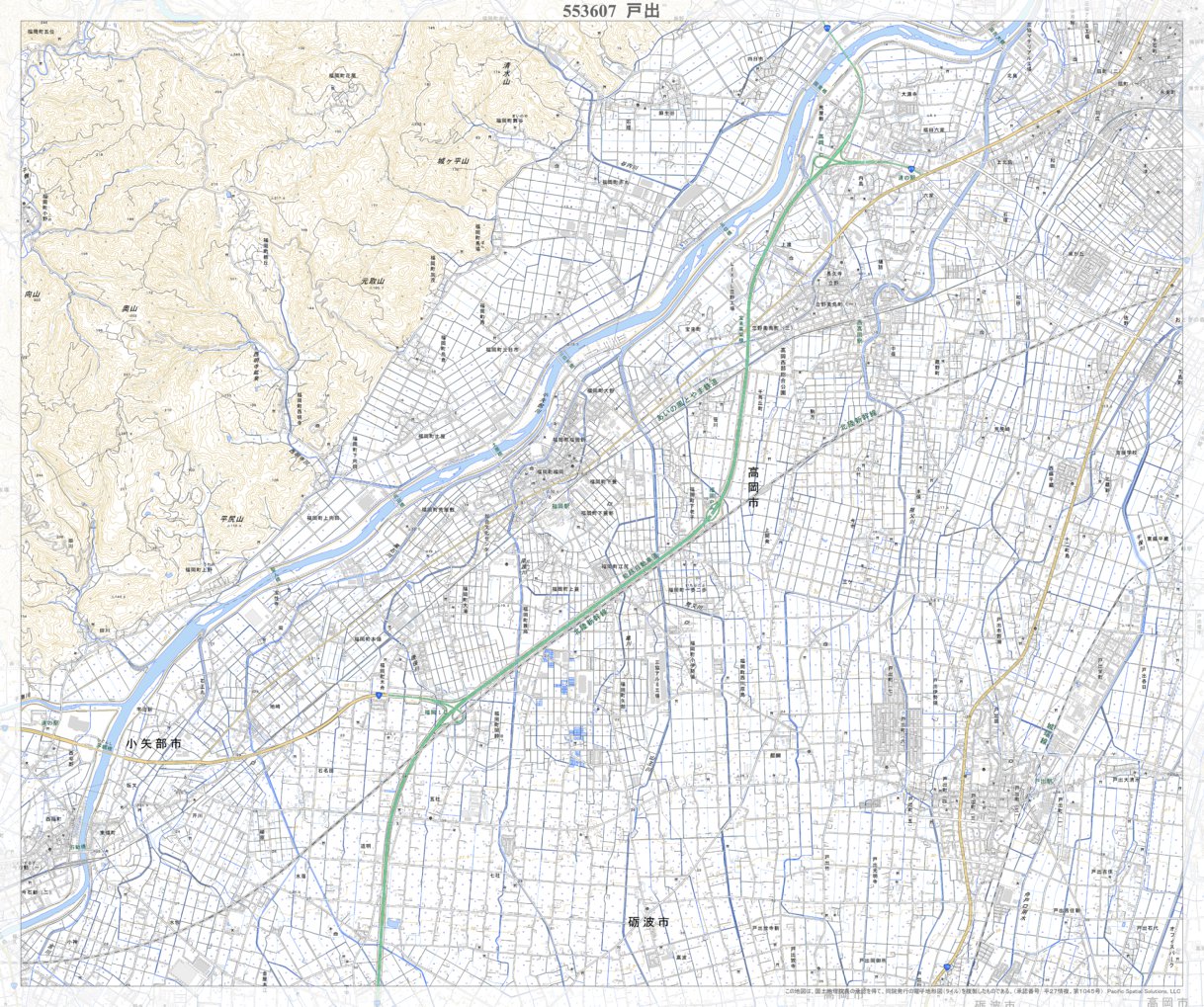 553607 戸出 （といで Toide）, 地形図 Map by Pacific Spatial Solutions, Inc ...