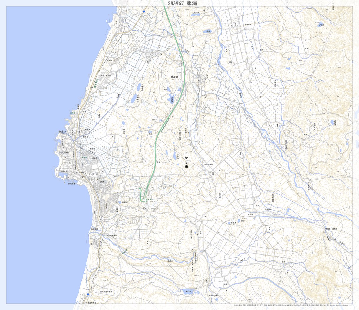 583967 象潟 （きさかた Kisakata）, 地形図 Map by Pacific Spatial Solutions, Inc ...