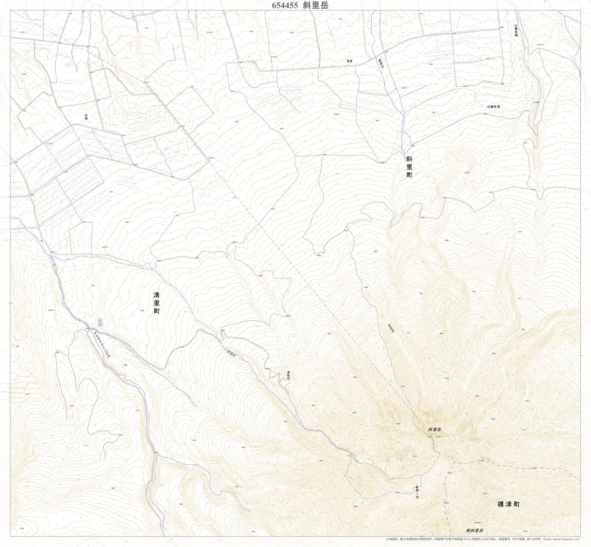 654455 斜里岳 （しゃりだけ Sharidake）, 地形図 Map by Pacific Spatial Solutions, Inc ...