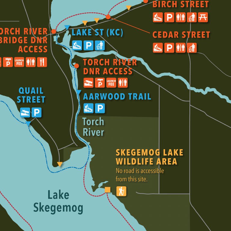 Chain Of Lakes Water Trail Map by Paddle Antrim | Avenza Maps