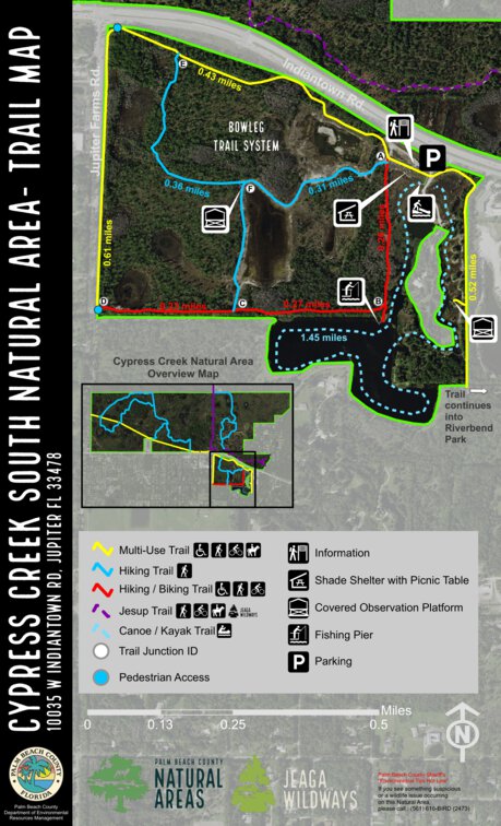 Cypress Creek Natural Area (South) - Trail Guide Map by Palm Beach ...
