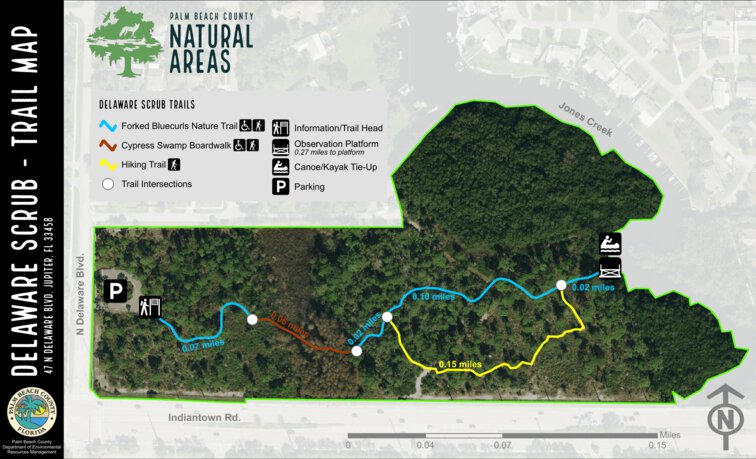 Delaware Scrub Natural Area - Trail Guide Map by Palm Beach County ...