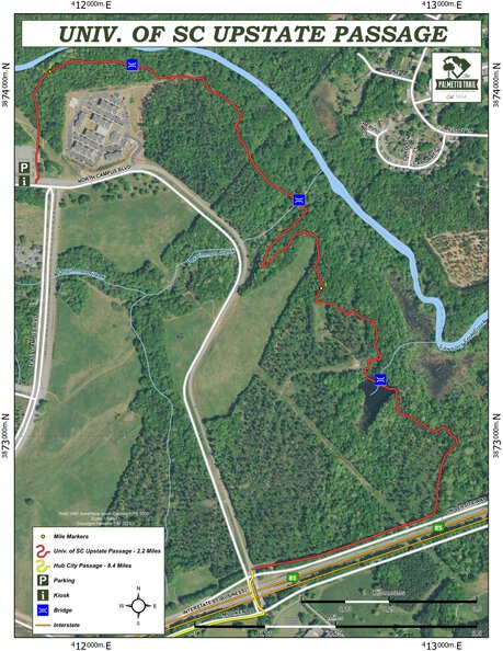 University of SC Upstate Passage Map by Palmetto Conservation ...