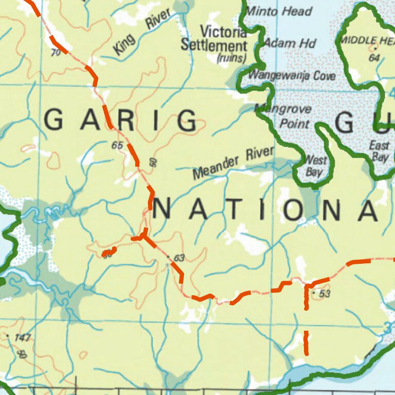 Garig Gunak Barlu National Park Map by Parks and Wildlife Commission of ...