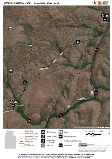 Litchfield National Park - Central Valley Walks - Map 2 by Parks and ...