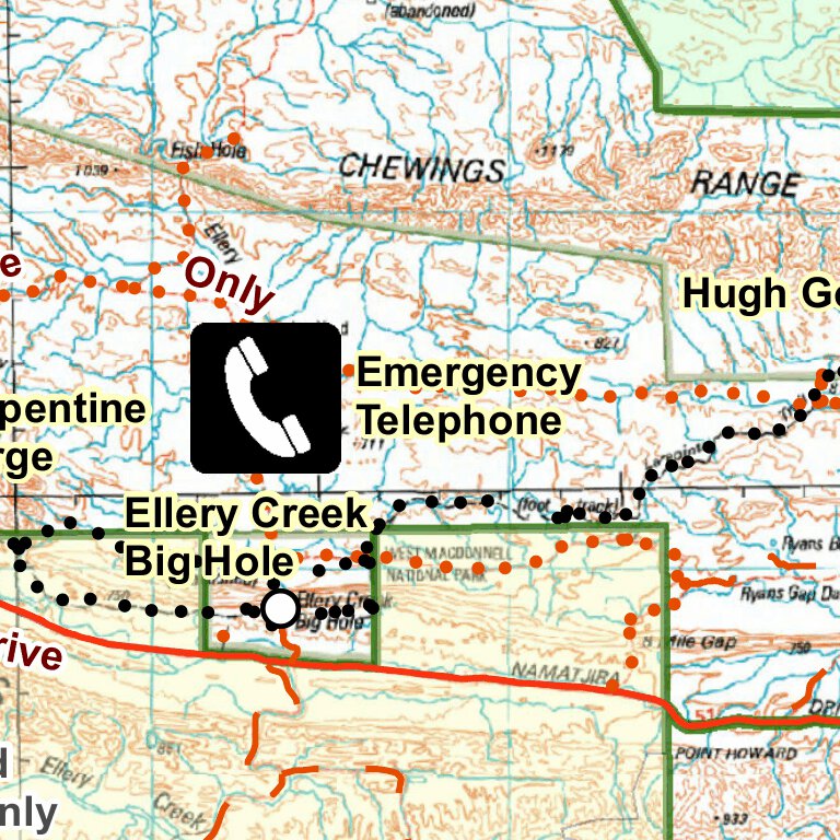 Tjoritja / West MacDonnell National Park - Larapinta Trail Map by Parks ...